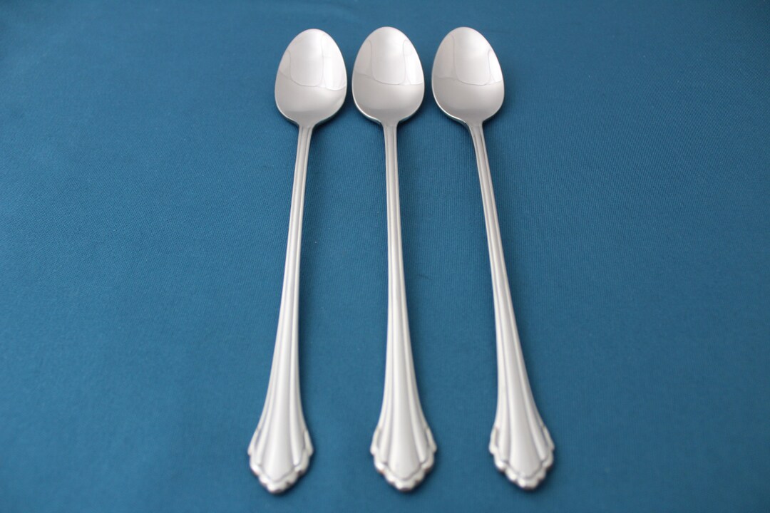 3 Iced Tea Spoons Oneida Community CLARETTE Stainless NEW 7 5/8" - Etsy