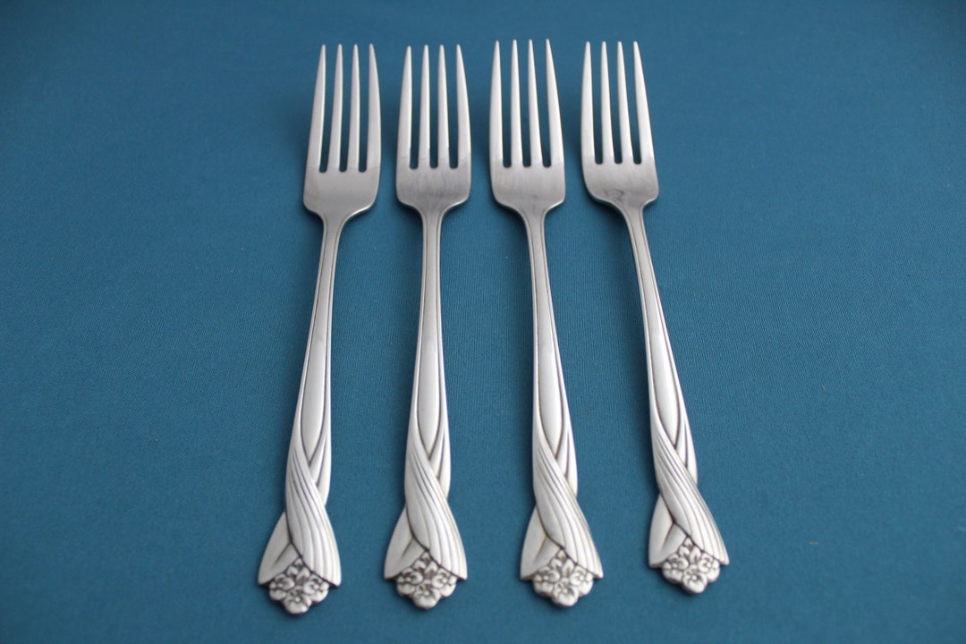4 Dinner Forks Oneida KATRINA Stainless 7 1/4" - Etsy