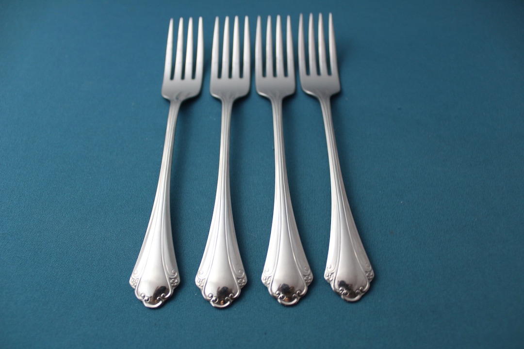 4 Dinner Forks Oneida FALKIRK Stainless 7 1/4" - Etsy