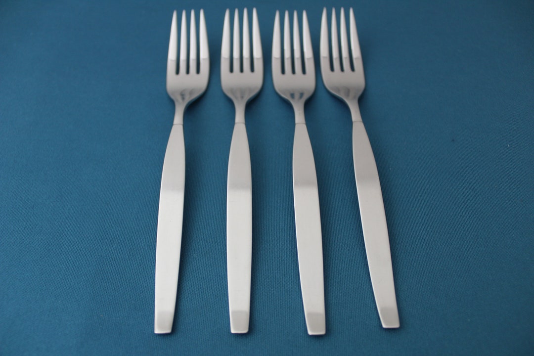 4 Dinner Forks Oneida Community FROSTFIRE Stainless LIGHT USE 7 1/4" - Etsy