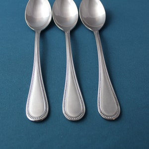 3 Teaspoons Towle BEADED ANTIQUE Satin 18/8 Stainless Germany 6 1/4" - Etsy