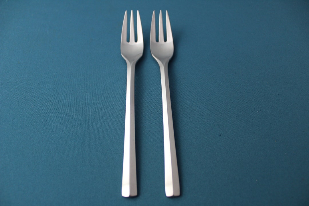 2 Dinner Forks Dansk PARALLEL DIAMOND 18/8 Stainless Japan 7 3/4" - Etsy
