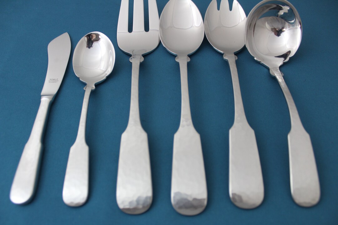 6pc Serving Tablespoon Fork Pierced Ladle Butter Towle HAMMERSMITH ...