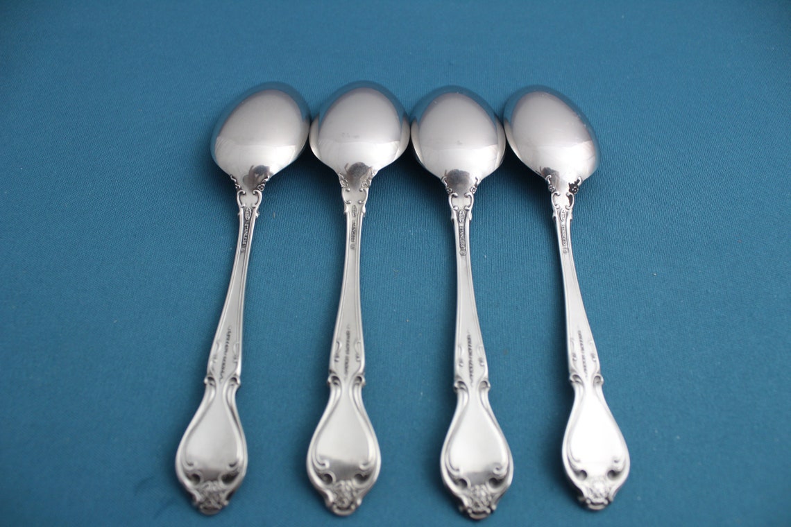 4 Teaspoons International Lyon QUEEN'S FANCY Stainless 6 - Etsy