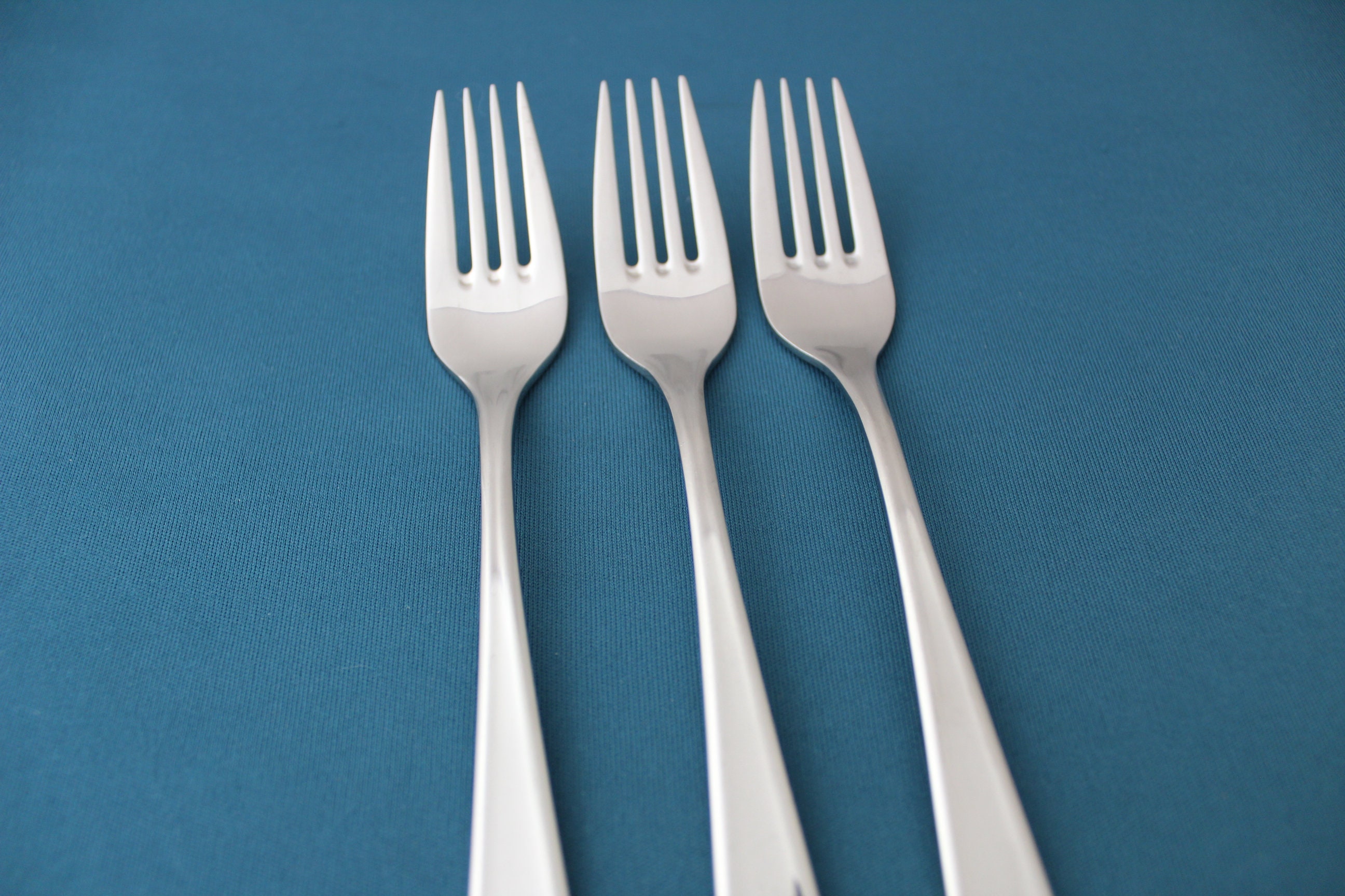 3 Dinner Forks WMF Cromargen ARTISAN Glossy 18/10 Stainless Korea 7 1/2 ...