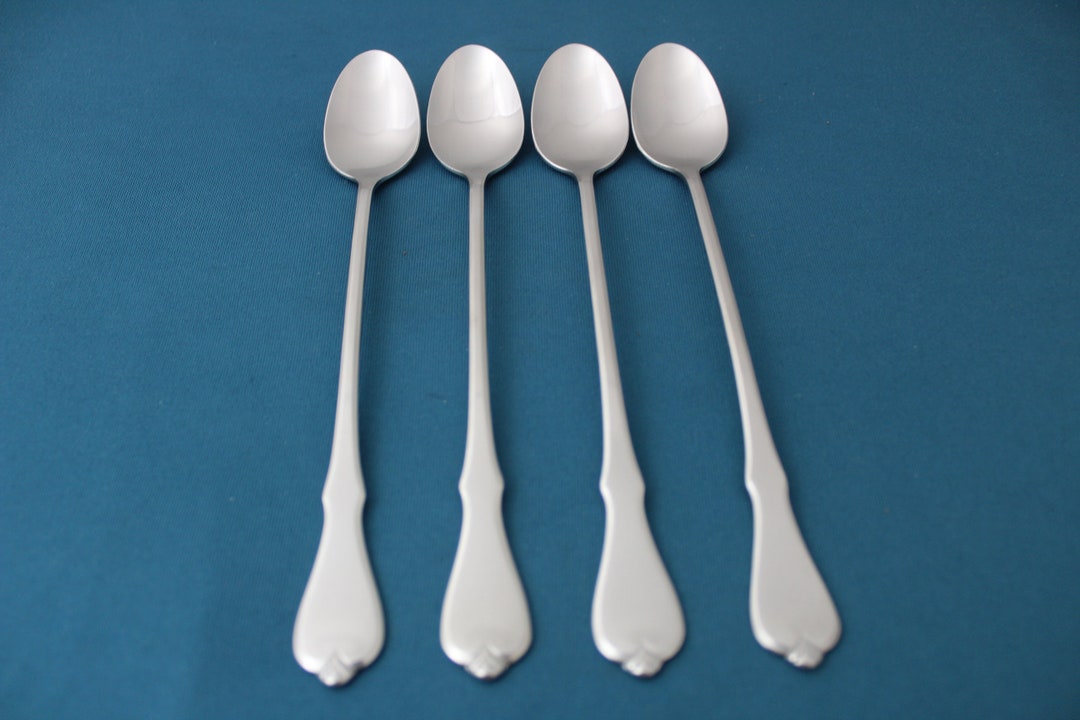 4 Iced Tea Spoons Oneida Wm A Rogers Premier AMERICAN FREEDOM Stainless ...