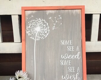 Dandelion sign | Etsy