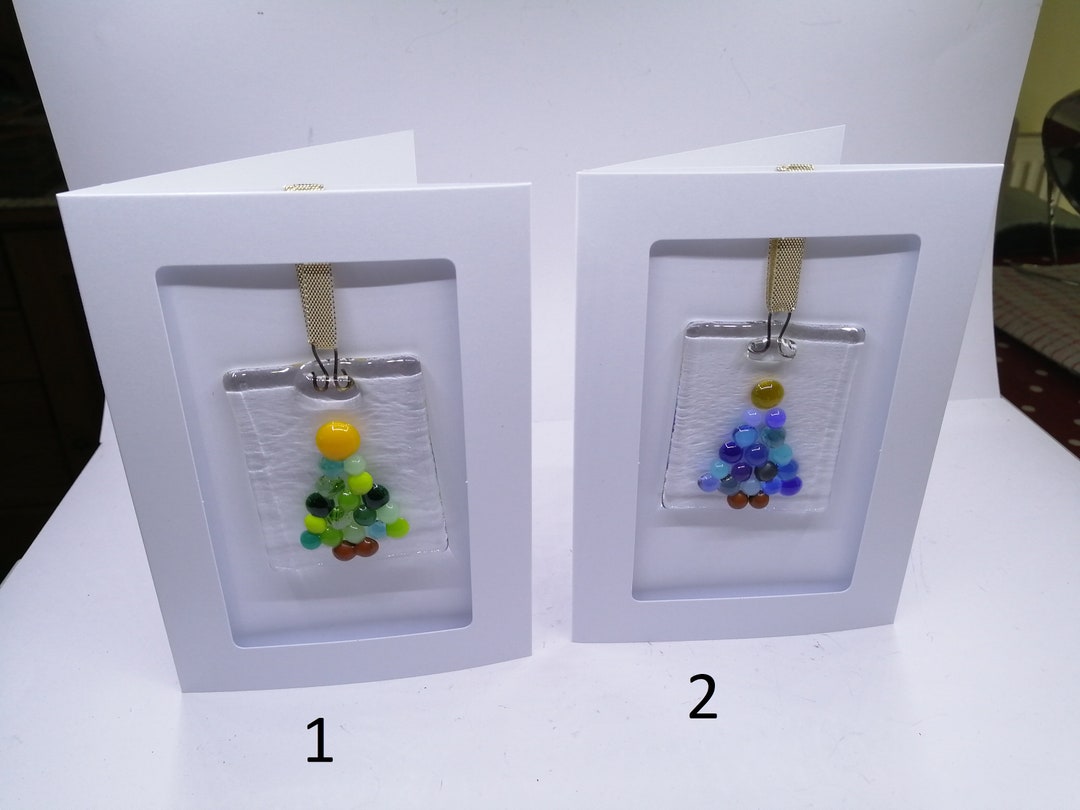 Fused Glass Christmas Card - Etsy UK