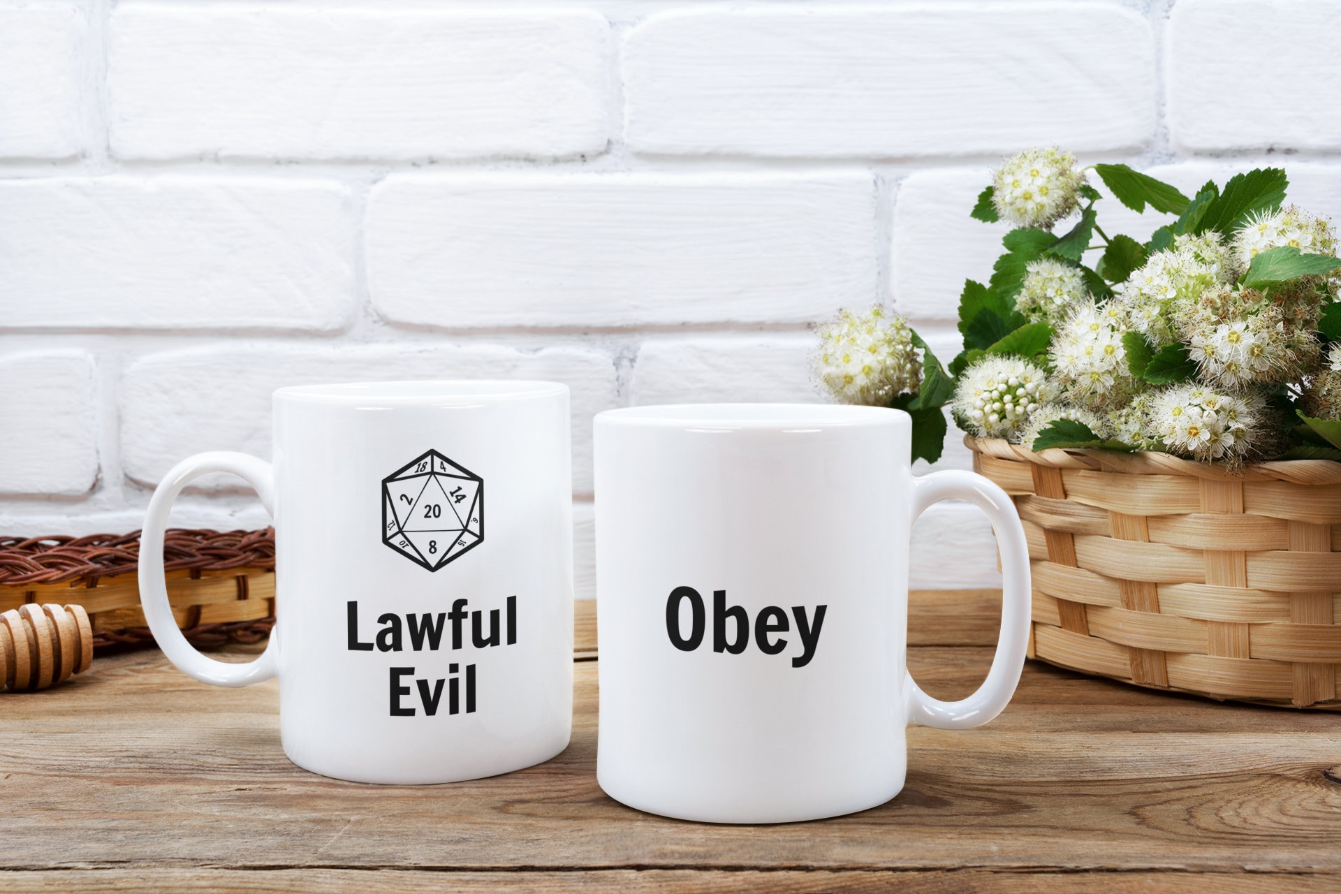 Lawful Evil Mug Obey D20 D&D Mug Dungeons and Dragons Mug Dungeons ...