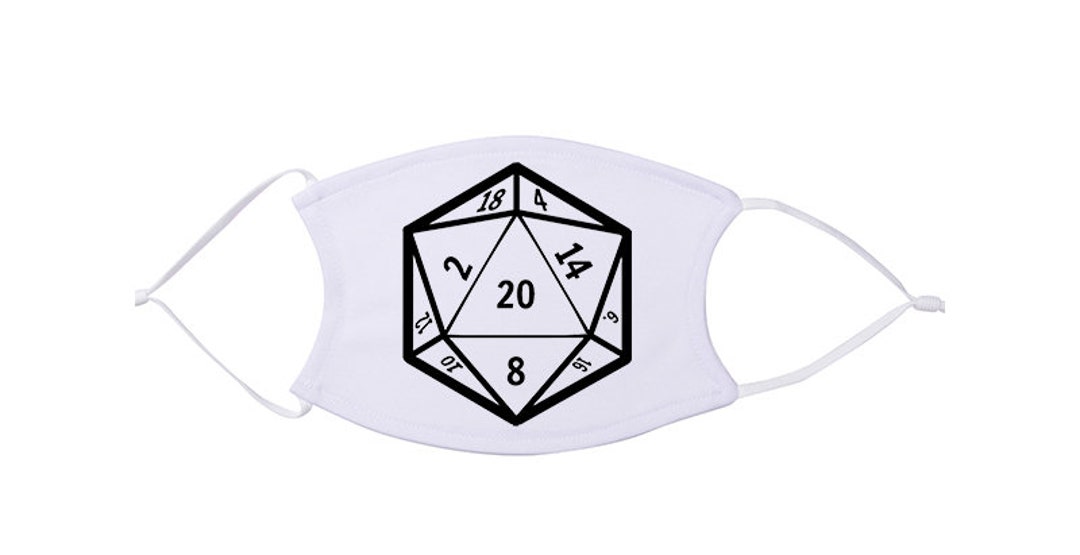 D20 Face Mask 7 Layers 7x5 With Filter Pocket - Etsy
