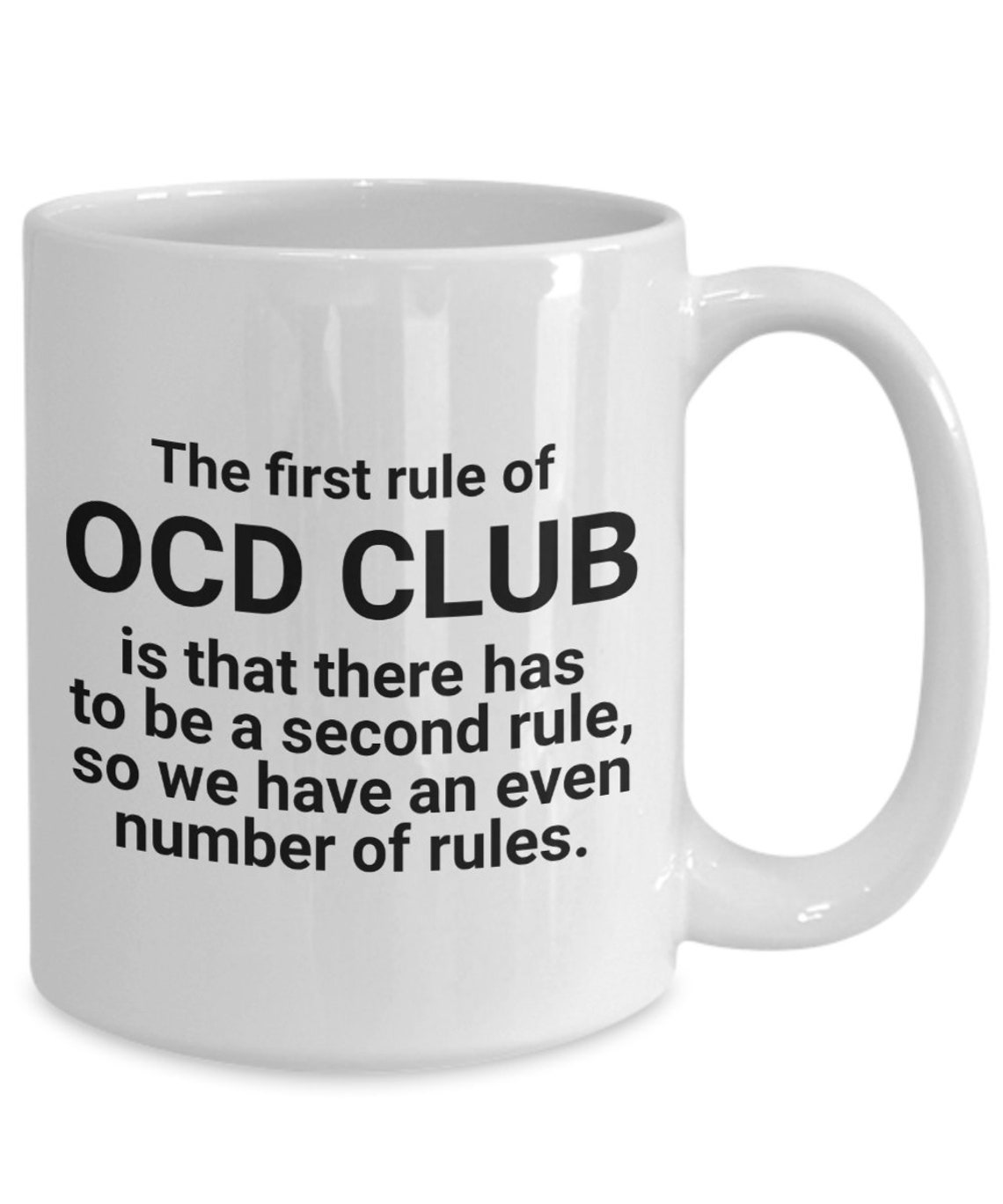 OCD Club Rules Mug 11oz 15oz Novelty Gift Ocd Mug Ocd Coffee Mug Ocd ...