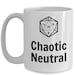 Chaotic Neutral Mug D&D Mug Dungeons Dragons Mug D20 Dungeons and ...