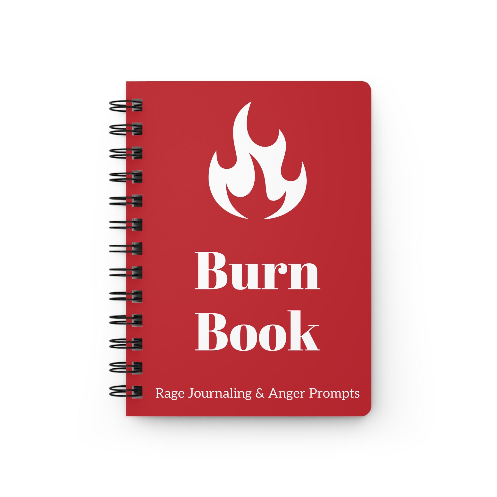 Burn Book Anger Management Journal Spiral 5x7" Venting Notebook Anger ...