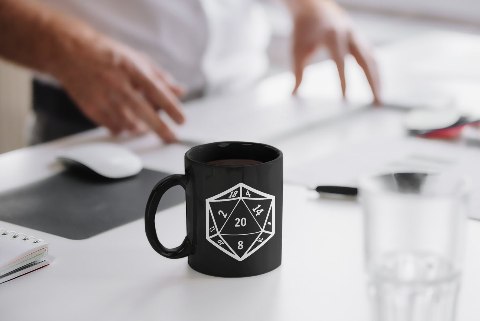 D20 Black Mug D&D Pathfinder Tabletop Gaming Gamer 11oz 15oz - Etsy