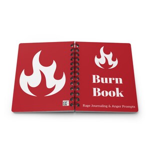 Burn Book Anger Management Journal Spiral 5x7 Venting Notebook Anger ...