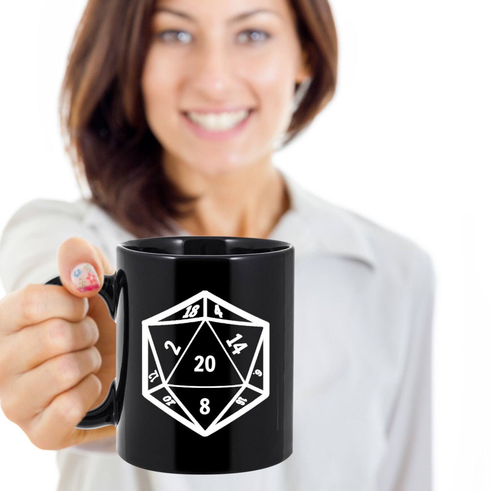 D20 Black Mug D&D Pathfinder Tabletop Gaming Gamer 11oz 15oz - Etsy