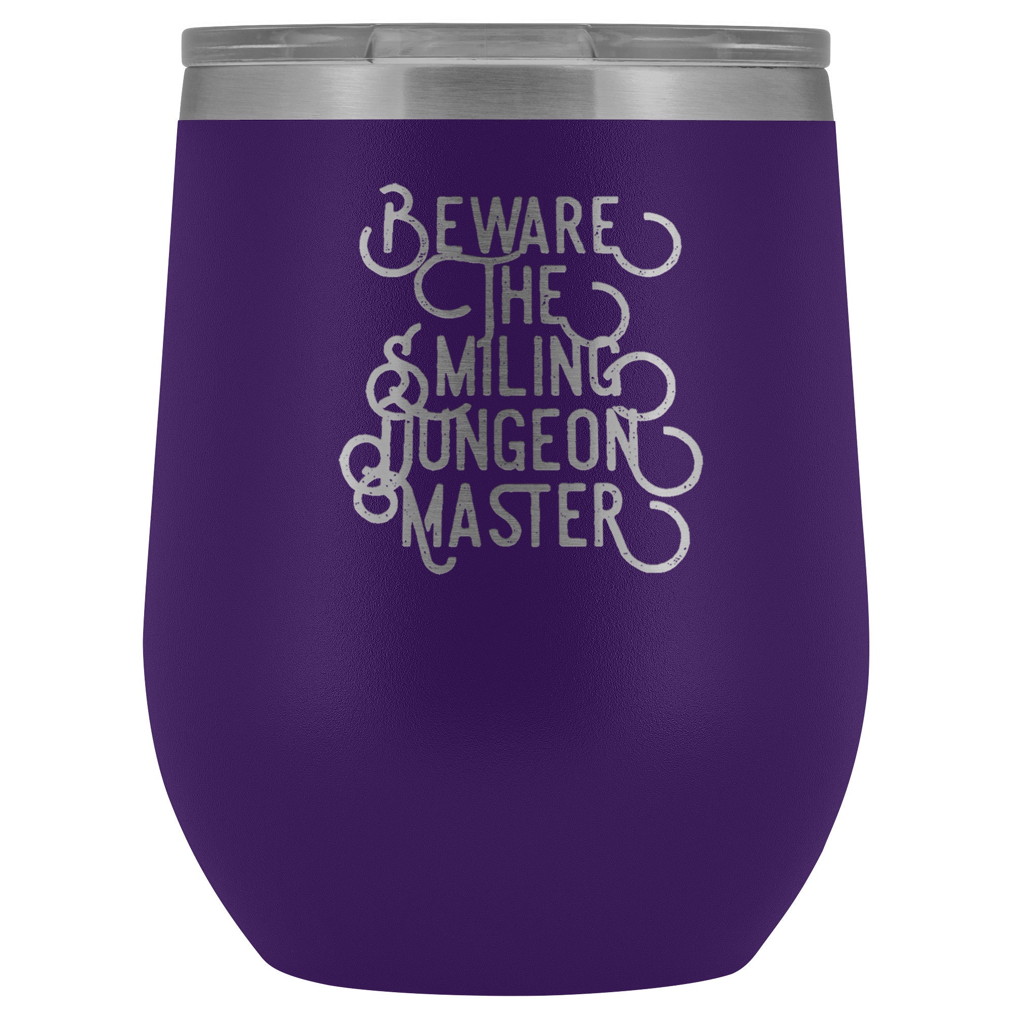 Beware the Smiling Dungeon Master Wine Tumbler 12oz Novelty Gift ...