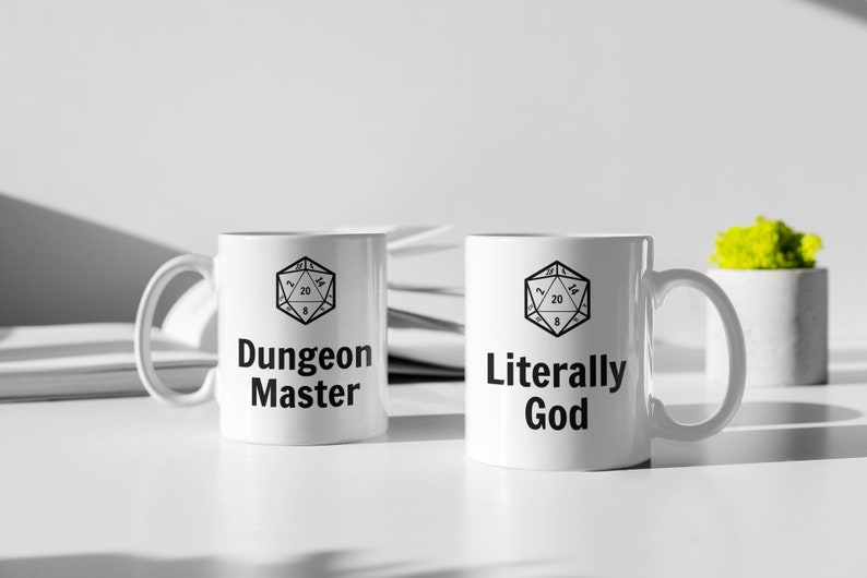 Dungeon Master Mug Literally God D20 D&D Mug 11oz 15oz Novelty - Etsy