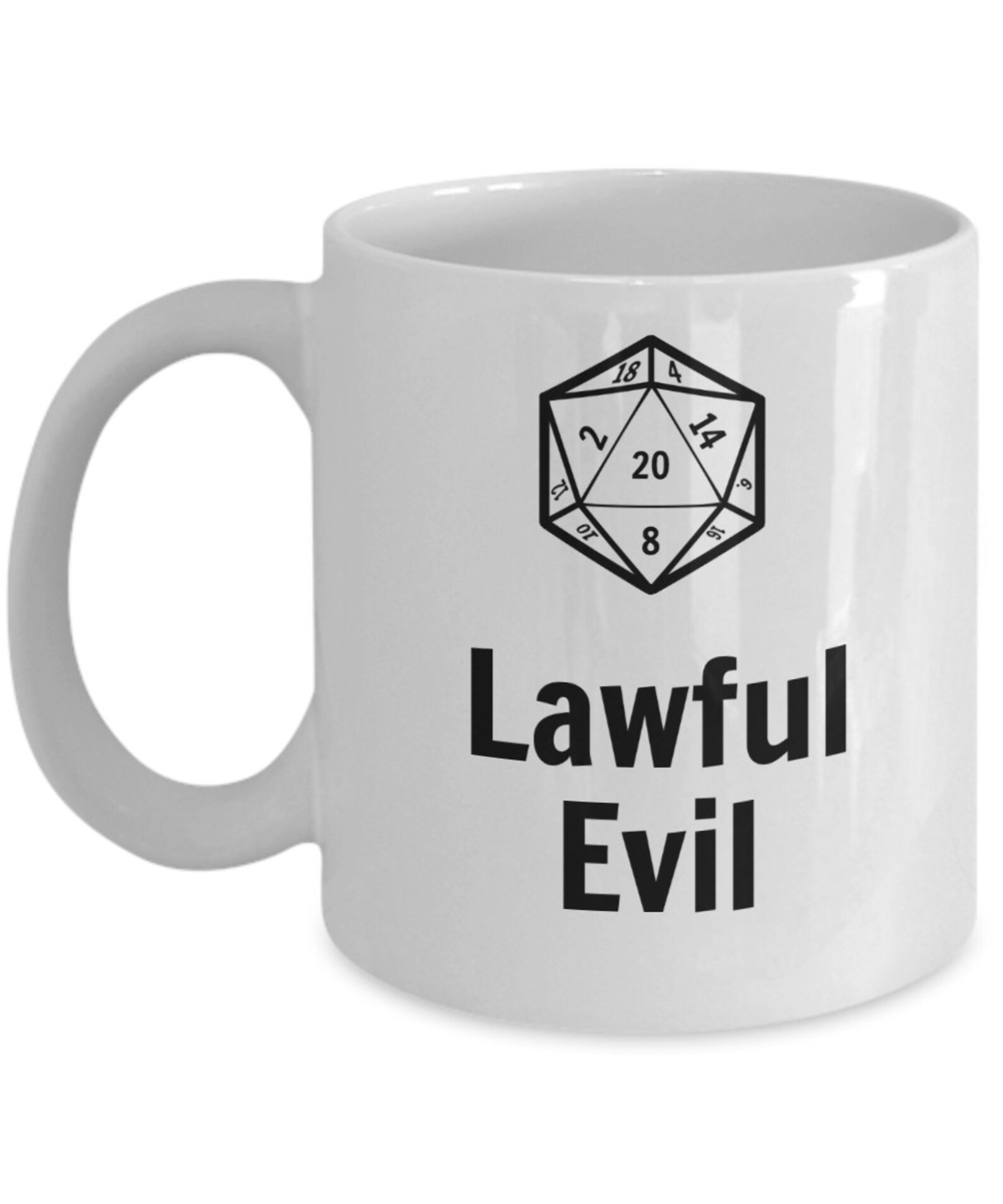 Lawful Evil Mug Obey D20 D&D Mug Dungeons and Dragons Mug Dungeons ...