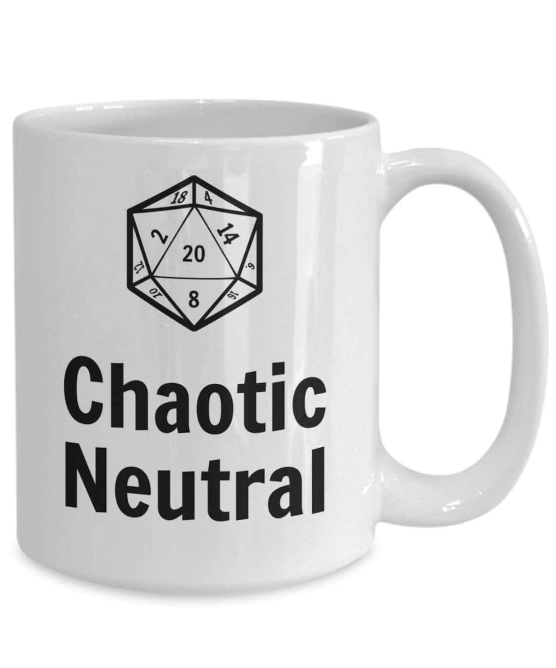Chaotic Neutral Mug D&D Mug Dungeons Dragons Mug D20 Dungeons - Etsy