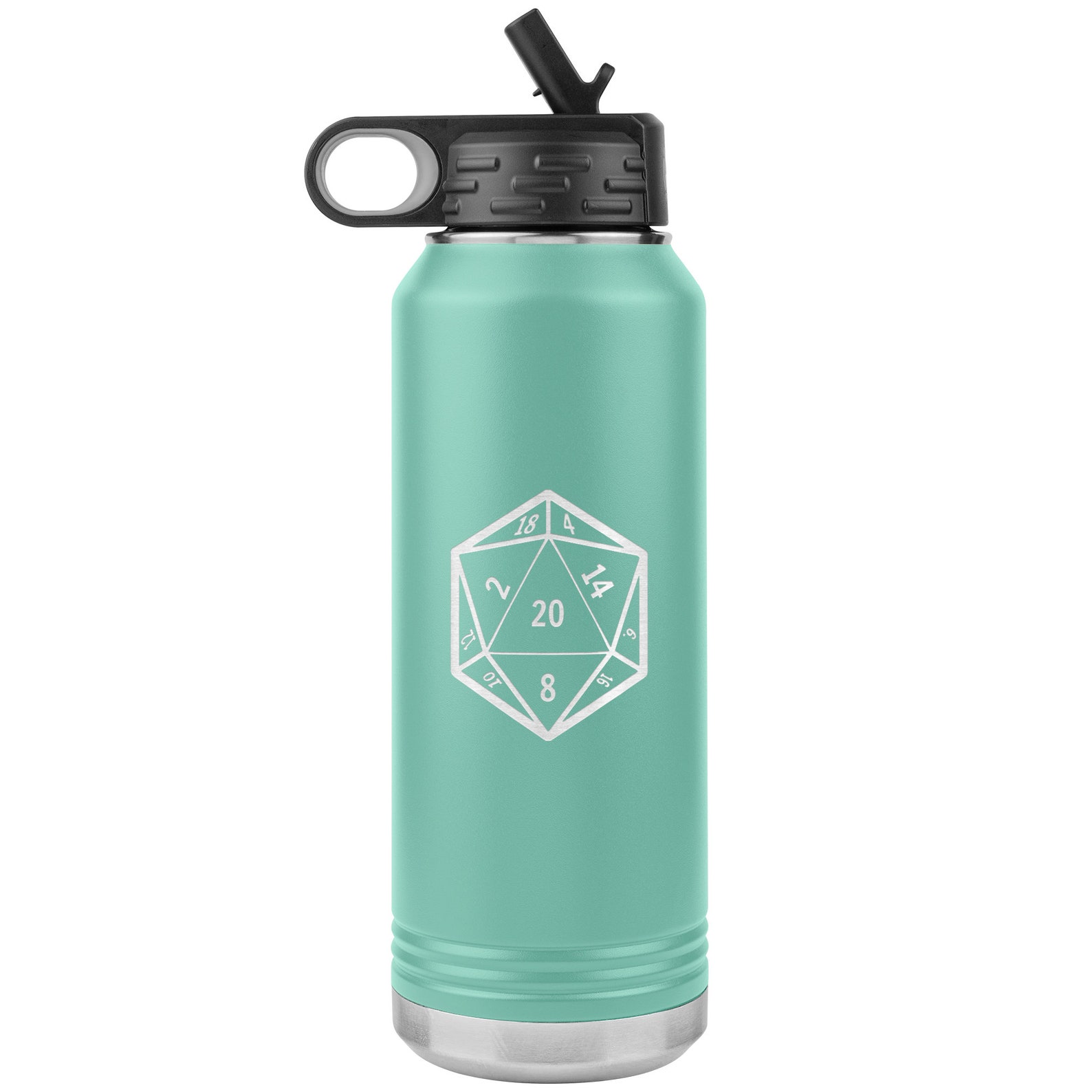 D20 Water Bottle Tumbler 32oz Novelty Gift D&d Water Bottle - Etsy