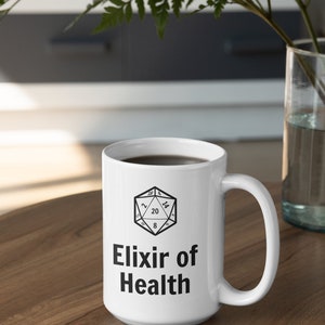 Elixir of Health Mug 11oz 15oz Novelty Gift D&d Mug Dnd Mug Dnd Coffee ...