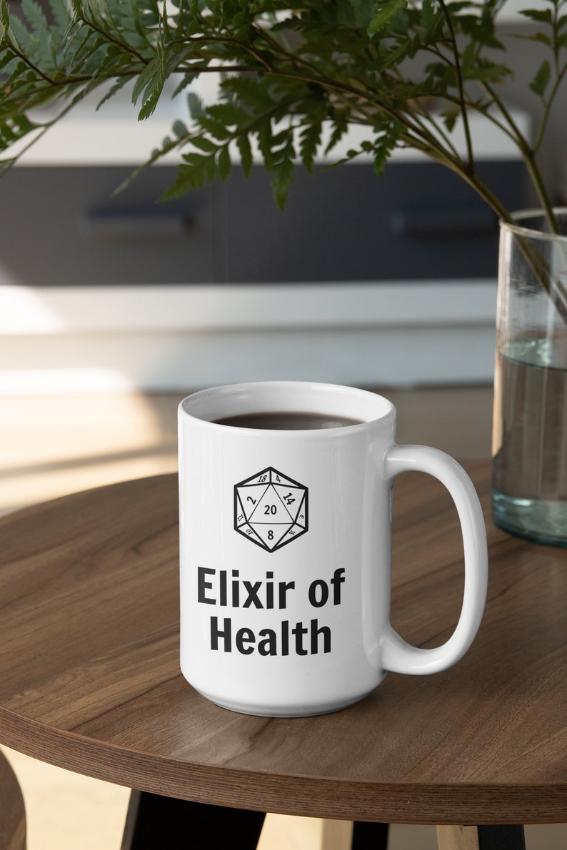 Elixir of Health Mug 11oz 15oz Novelty Gift D&d Mug Dnd Mug Dnd Coffee ...