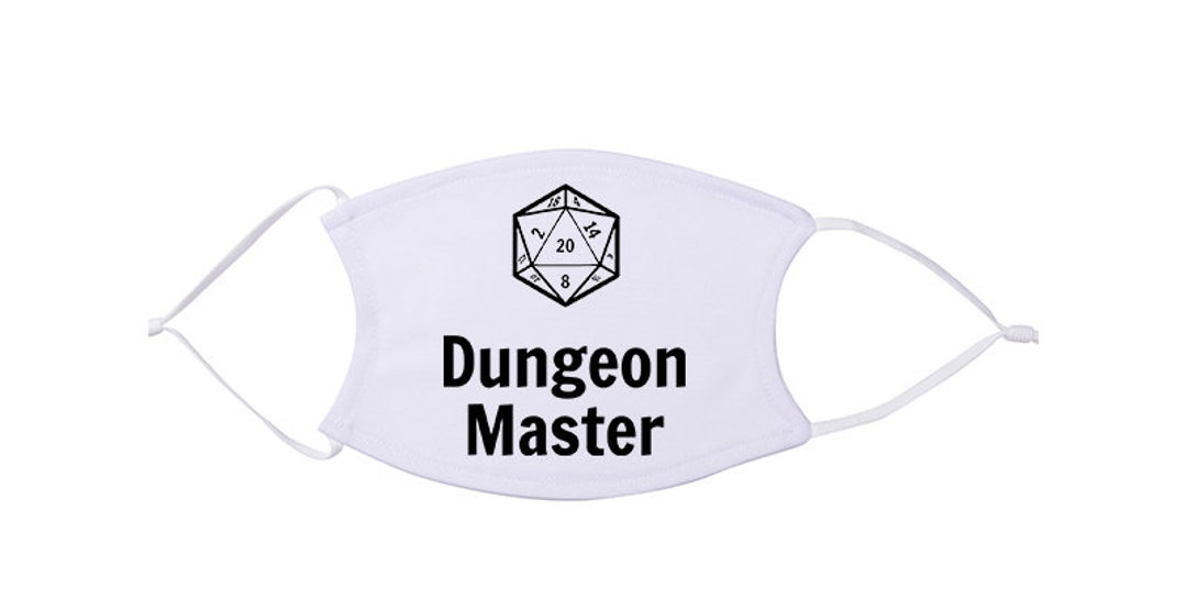 Dungeon Master Face Mask D20 7x5 With Filter Pocket Elastic Dnd Dm Gift ...