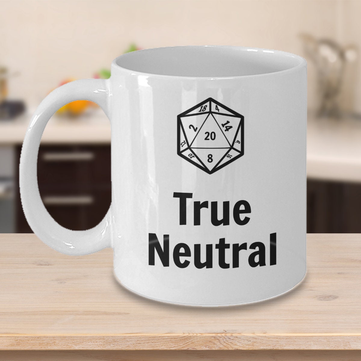 True Neutral Mug on Nobody's Side D20 Dungeons and Dragons Mug Dungeons ...