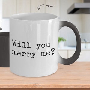 Will You Marry Me? Heat Changing Mug 11oz Color Changing Mug Wedding ...