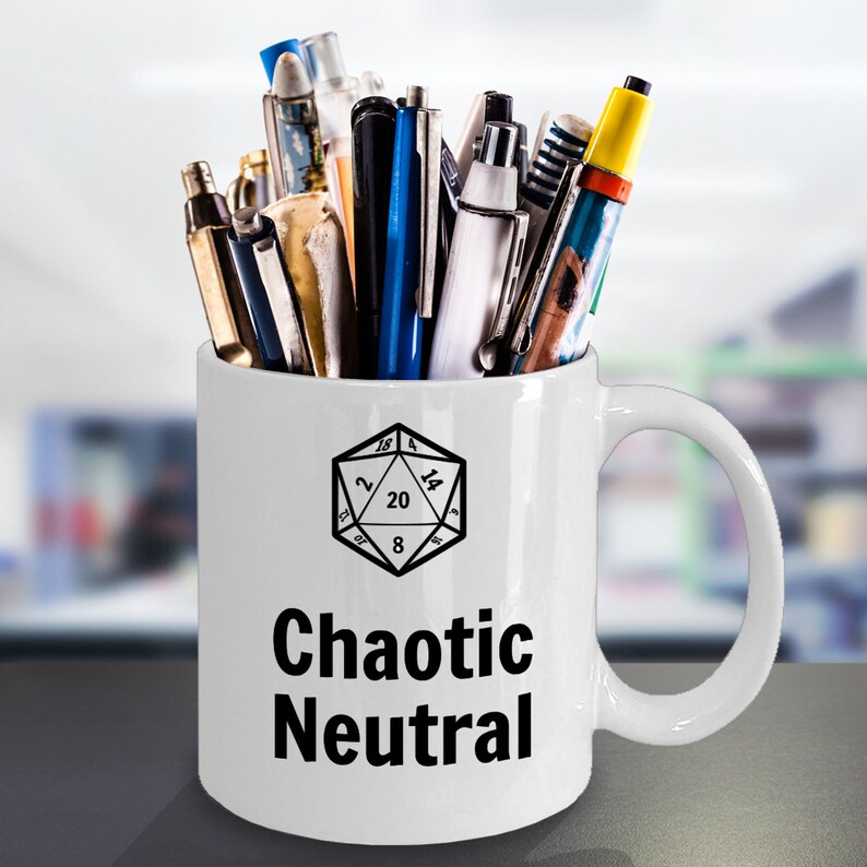 Chaotic Neutral Mug D&D Mug Dungeons Dragons Mug D20 Dungeons - Etsy