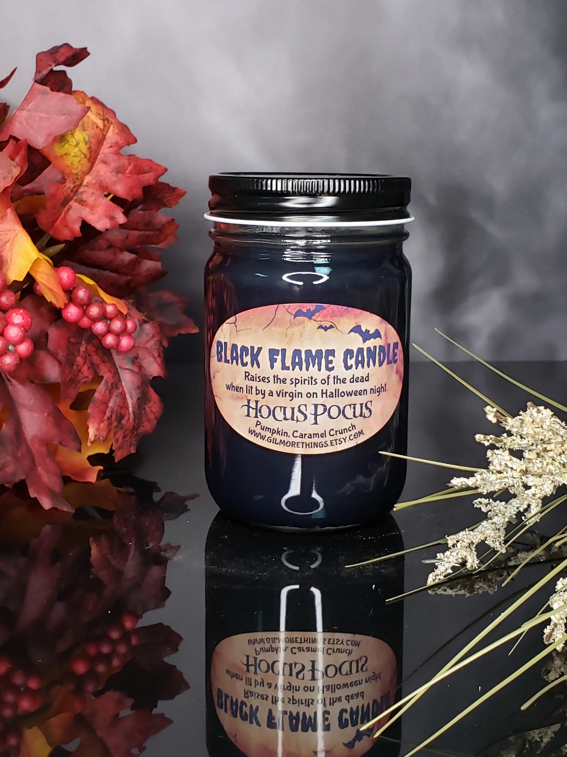 Hocus Pocus Black Flame Candle 12oz Halloween Fall Decor - Etsy