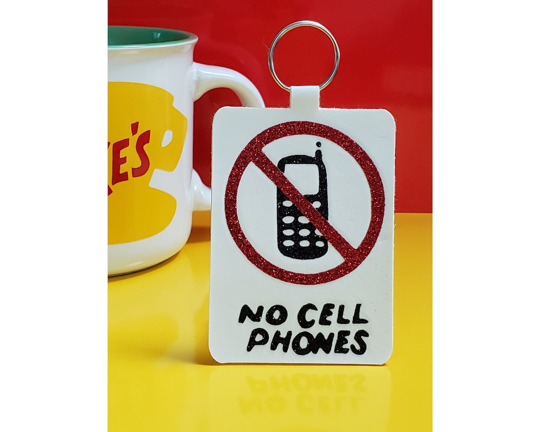 No Cell Phones Sign KEYCHAIN Gilmore Girls Luke's Diner - Etsy