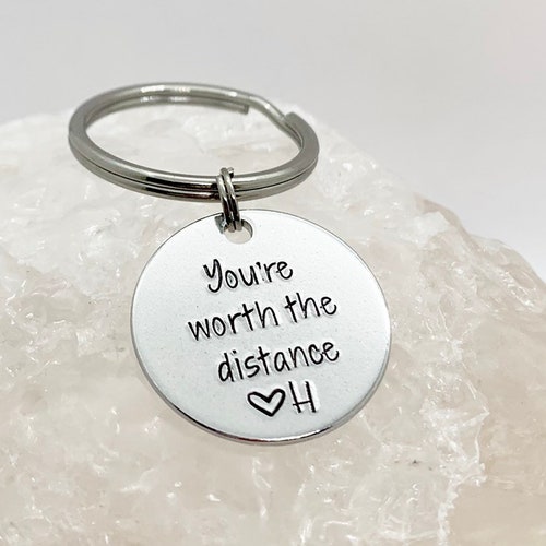 Personalized Keychain Long Distance Relationship Gift - Etsy
