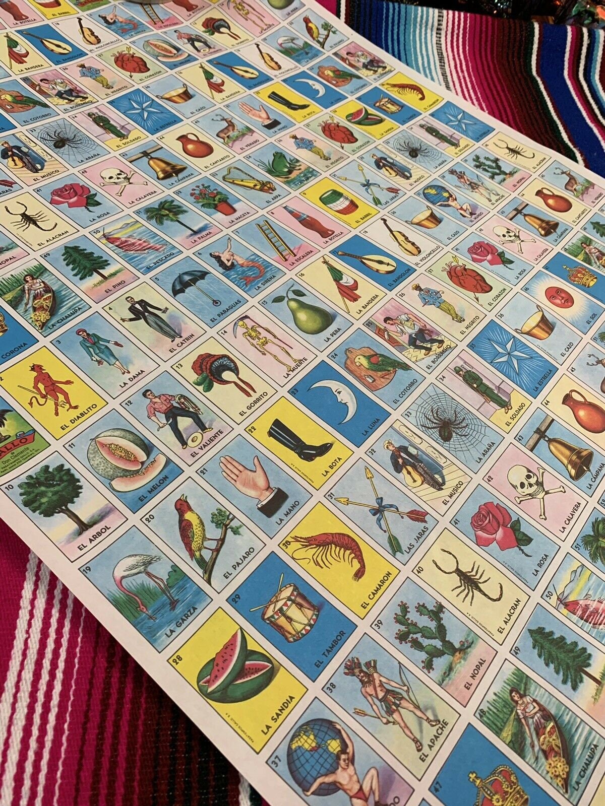 2pc Loteria Authentic Mexican Don Clemente New Paper 2folded Sheets To