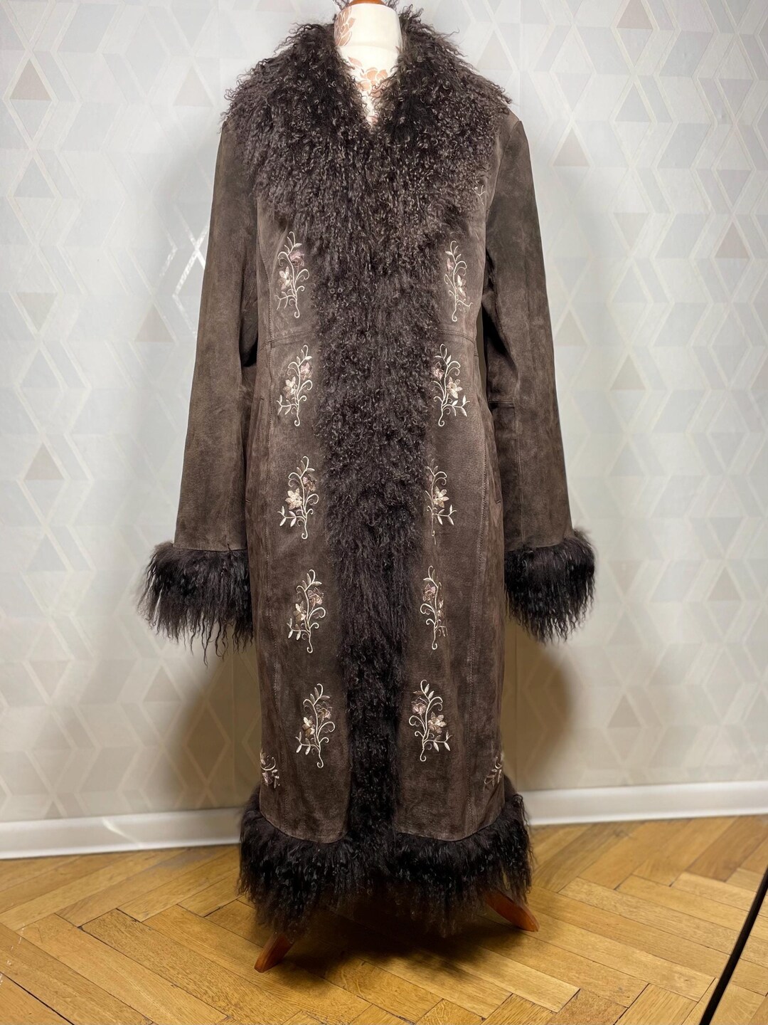 Insane Embroidered Penny Lane Inspired 70s Real Suede Leather & Real ...