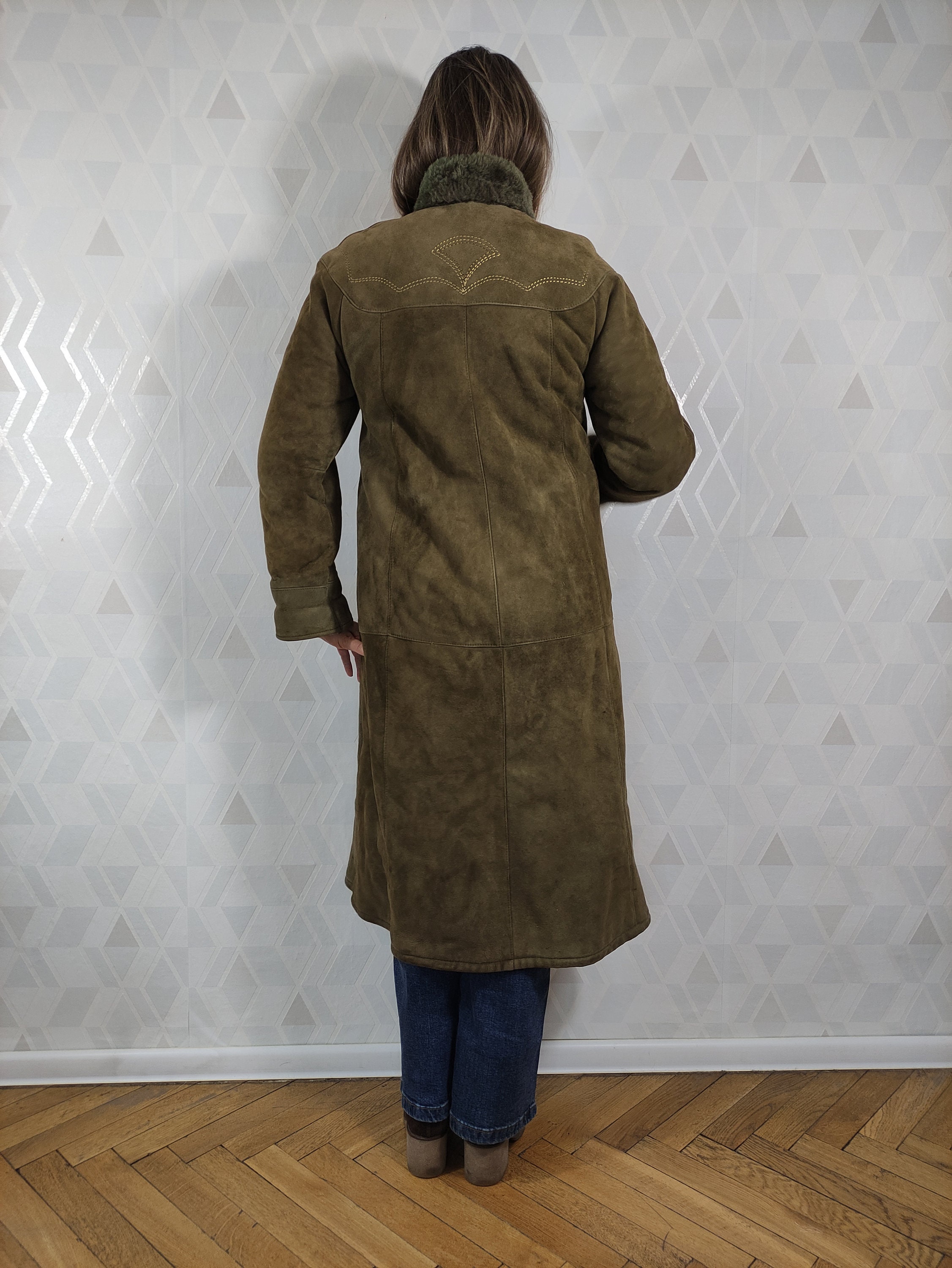 Vintage Finland Wildleder Penny Lane Turkis Tukku Mantel 60/70 ...