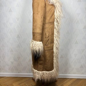 Penny Lane Styled 70s Coat Afghan Faux Suede&faux Fur Trimmed Iconic Coat Size M_ - Etsy