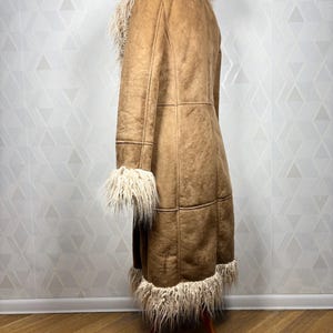 Penny Lane Styled 70s Coat Afghan Faux Suede&faux Fur Trimmed Iconic Coat Size M_ - Etsy
