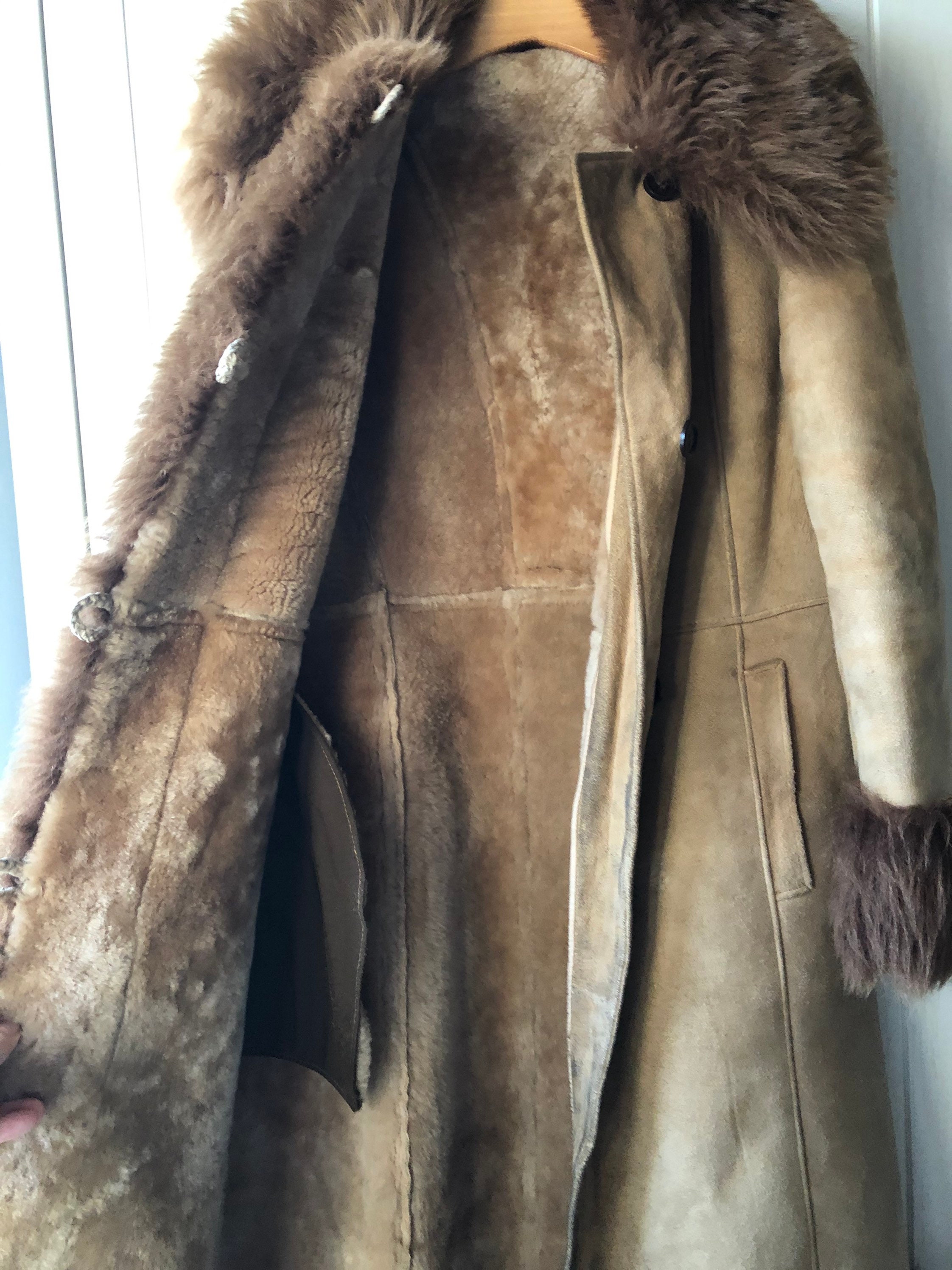 Vintage Sheepskin Coat Penny Lane Suede Shearling Coat Shearl - Etsy