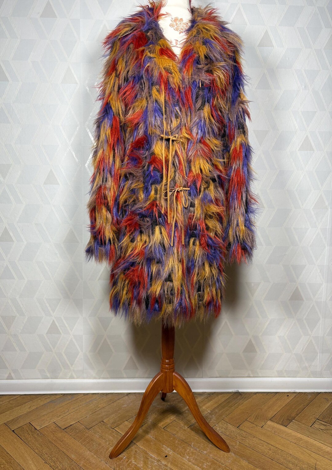 Unique Italian Hooch Multicolored Fur Jacket – A Fairytale in Fashion ...