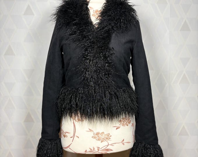 Stunning Penny Lane Coat in 70s Style With Dramatic Vege Fur Trim. Size ...