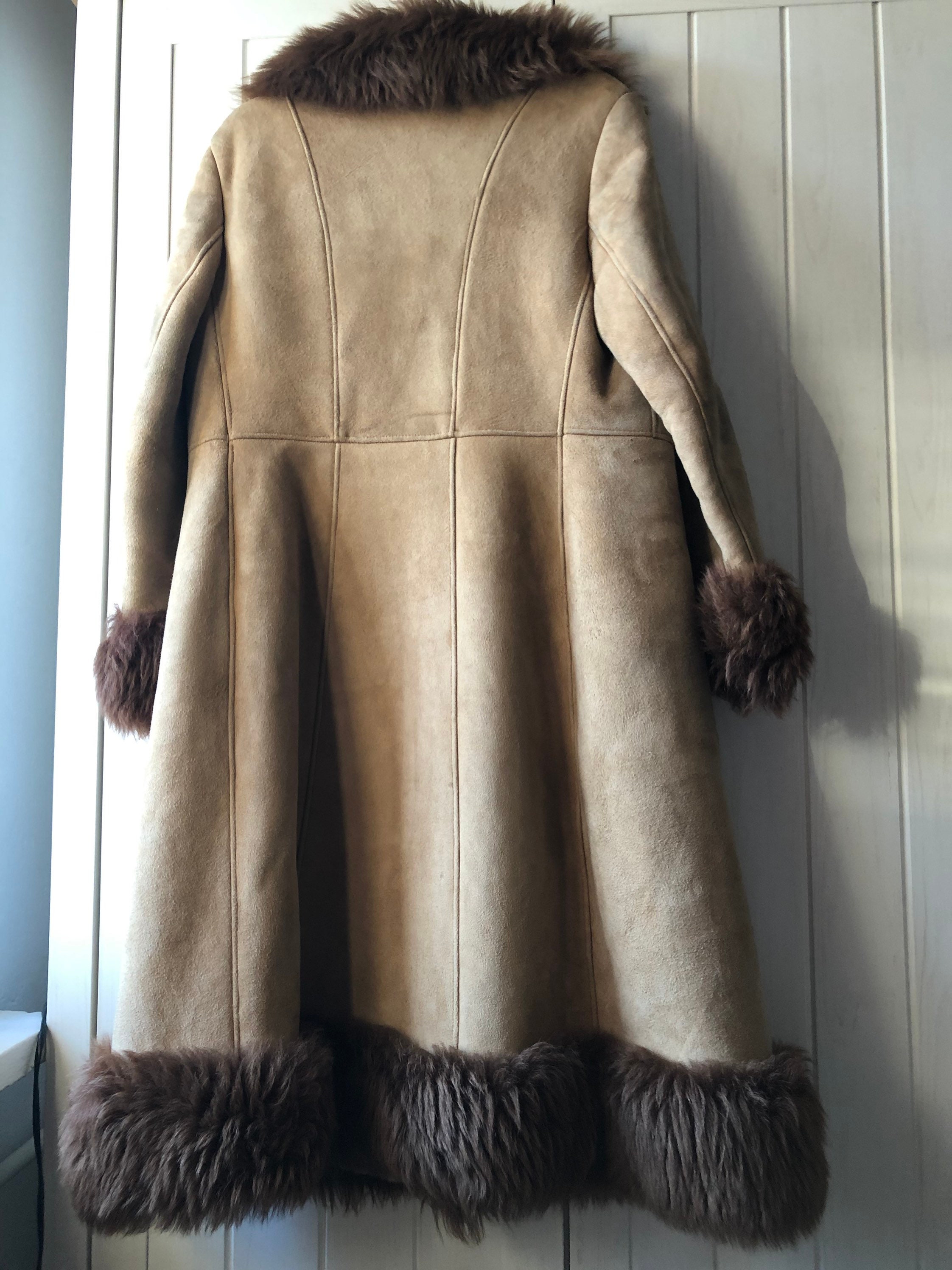 Vintage Sheepskin Coat Penny Lane Suede Shearling Coat Shearl - Etsy