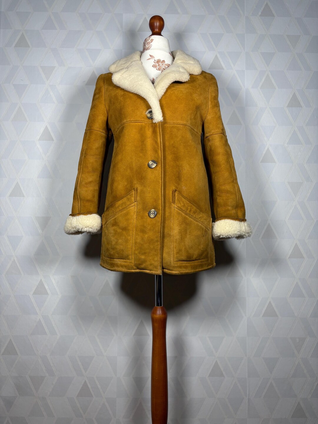 Vintage 70s Shearling Coat • Boho Suede Sheepskin Jacket • Penny Lane ...