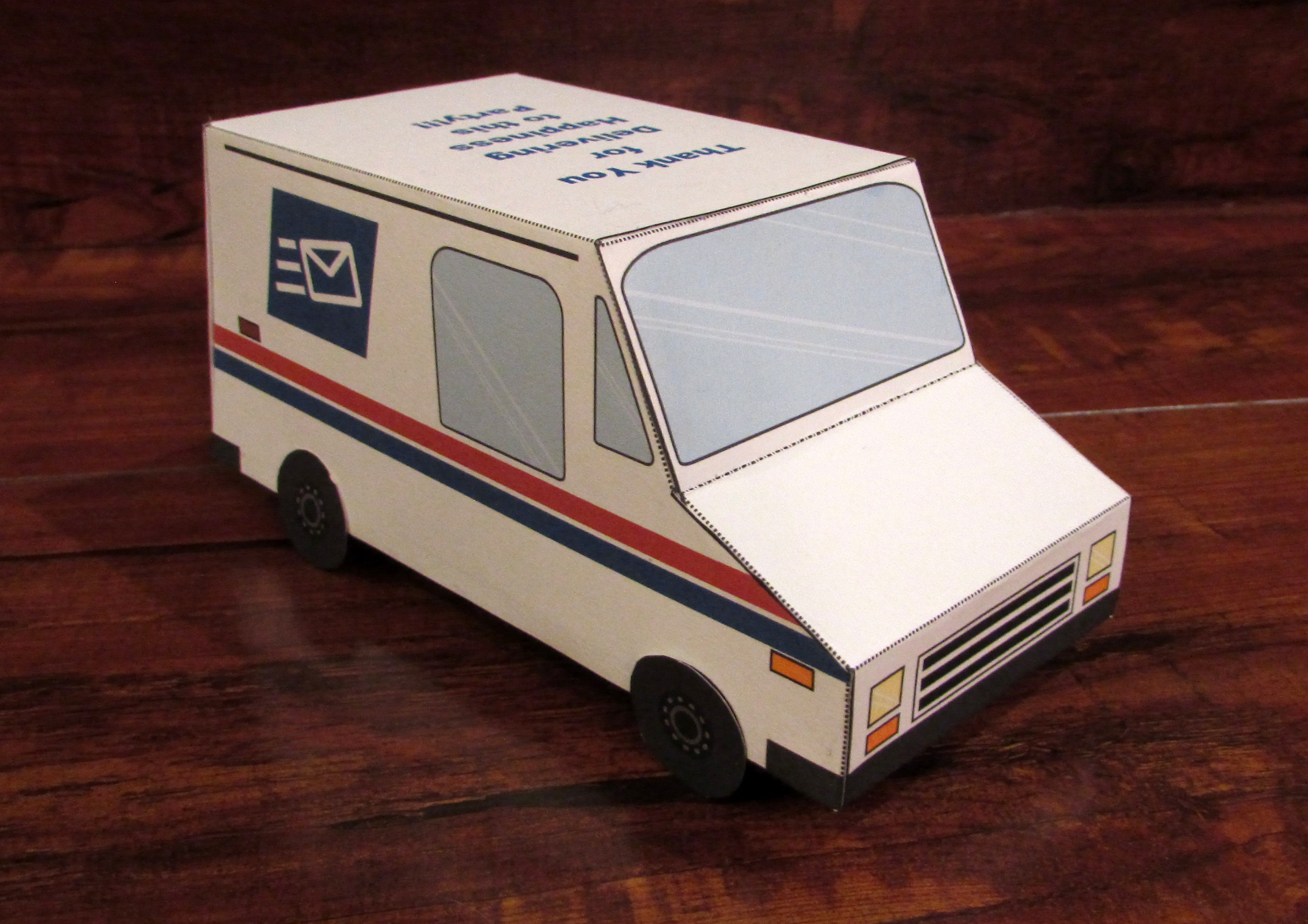 Mail Truck Favor Box: DIY Printable PDF With Editable Text - Etsy