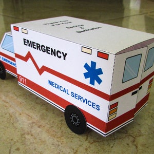 Ambulance Box: DIY Printable PDF With Editable Text - Etsy