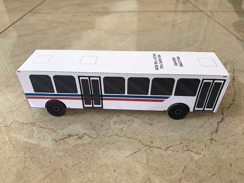 City Bus Box: DIY Printable PDF With Editable Text - Etsy