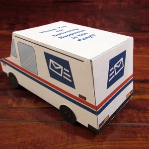 Mail Truck Favor Box: DIY Printable PDF With Editable Text - Etsy