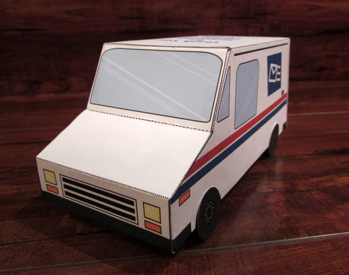 Mail Truck Favor Box: DIY Printable PDF With Editable Text - Etsy
