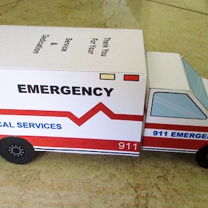 Ambulance Box: DIY Printable PDF With Editable Text - Etsy